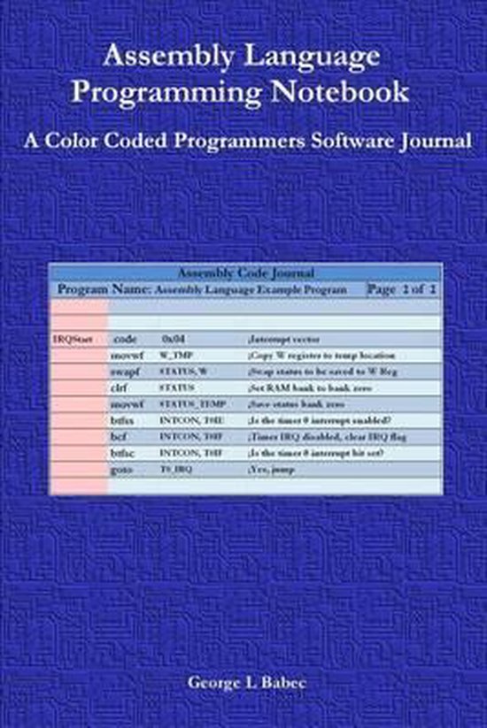 Assembly Language Programming Notebook | 9781502905468 | George L Babec | Boeken | bol