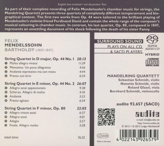 Mandelring Quartett - Complete Chamber Music For Strings Vol.2 (Super Audio CD),... | bol.com