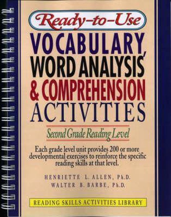 Ready-To-Use Vocabulary, Word Analysis & Comprehension Activities ...