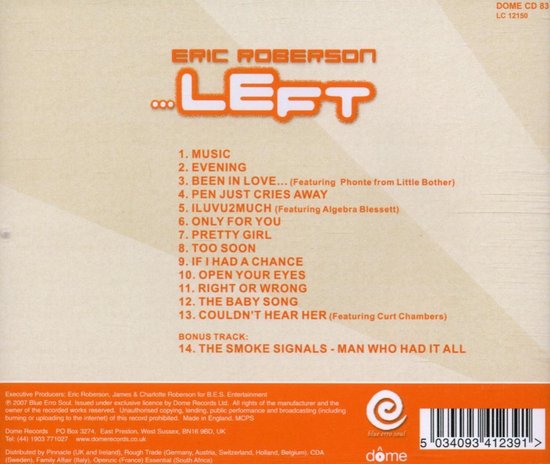 Left, Eric Roberson | Muziek | bol