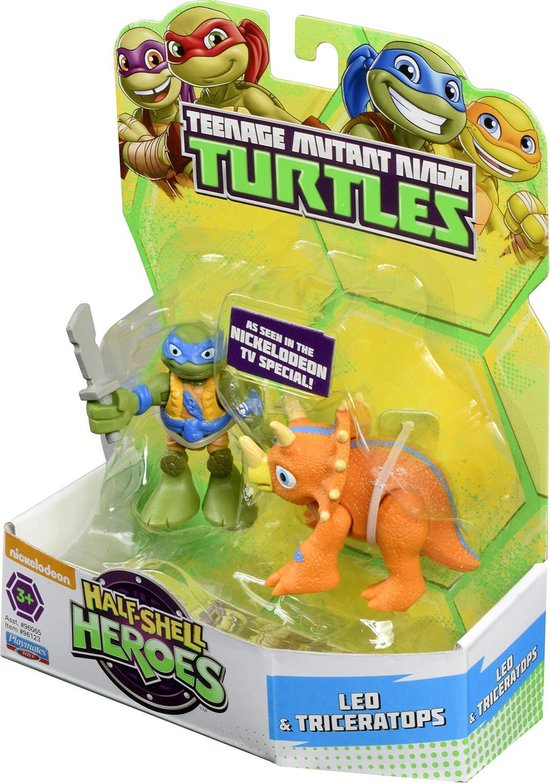 Ninja Turtles - Half Shell Heroes - Leonardo - Dino - Triceratops - Met ...