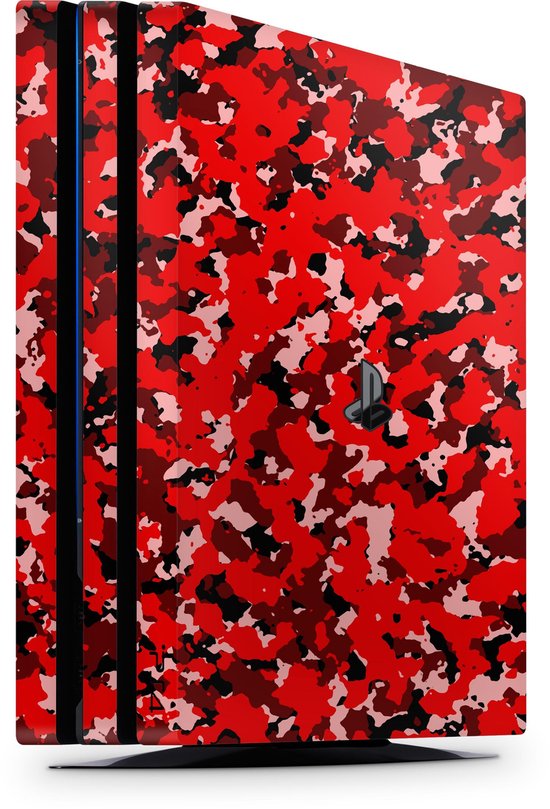 Playstation 4 Pro Console Skin Camo Rood | bol.com