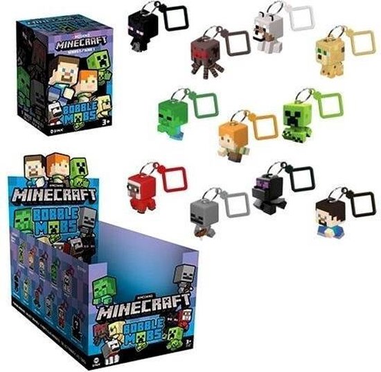 Minecraft Bobble Mobs Sleutelhanger / Backpack Hanger Blind Box Serie 1 ...