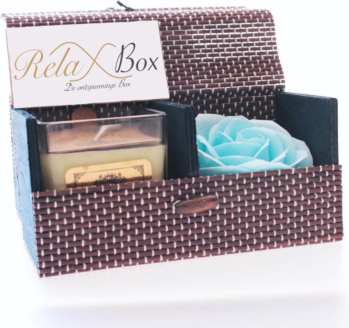 Relaxbox - Vanille & zandkoek geur kaars - Luxe - 2-Delig | bol.com