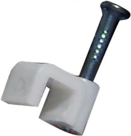 Elektrofix kabelclip 4 mm plat wit 25 st | bol