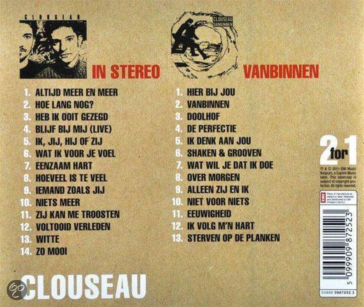 In Stereo/ Vanbinnen, Clouseau | CD (album) | Muziek | bol.com
