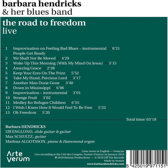 Barbara Hendricks & Her Blues Band - The Road To Freedom (CD), Barbara ...