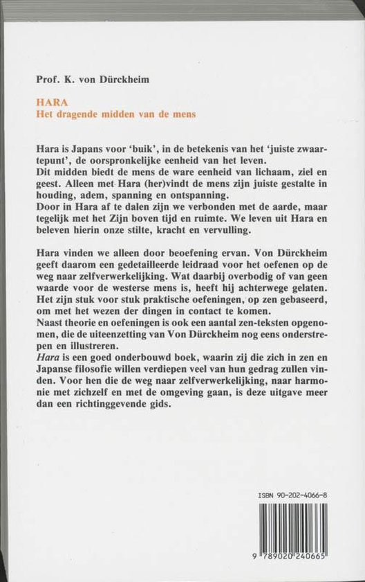 Hara, Karlfried Von Durckheim | 9789020240665 | Boeken | bol