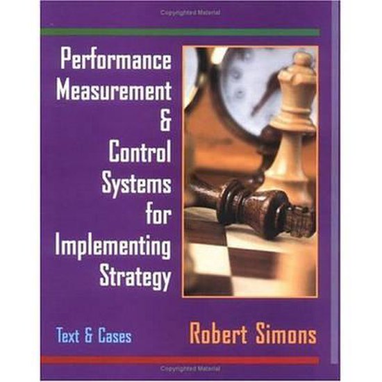 Performance Measurement and Control Systems for Implementing Strategy Text and Cases |... | bol