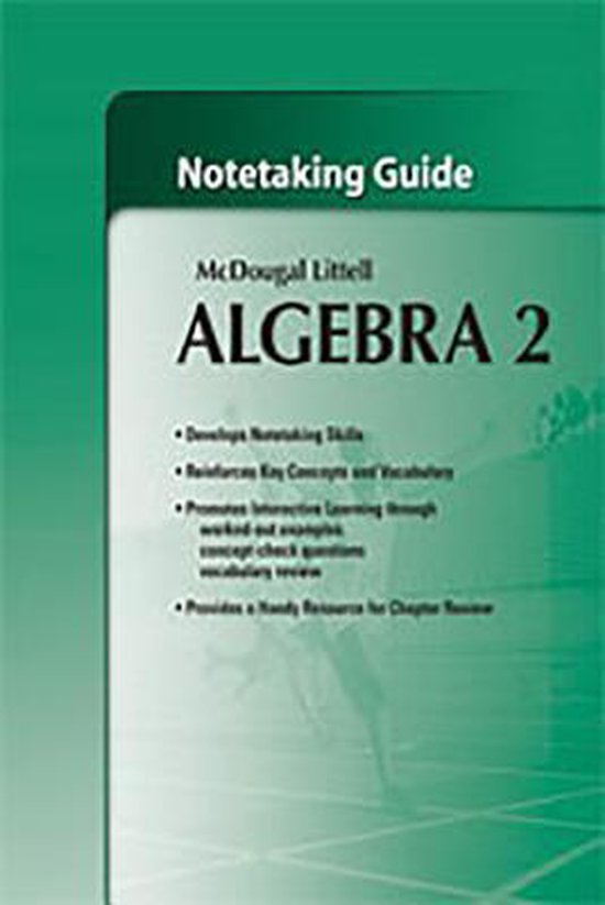Holt McDougal Larson Algebra 2: Notetaking Guide | 9780618736935 ...