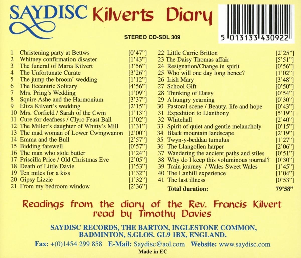 Kilvert's Diary, Davis | CD (album) | Muziek | bol.com