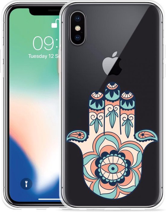 Apple iPhone X Hoesje Hand Onament - Designed by Cazy | bol.com