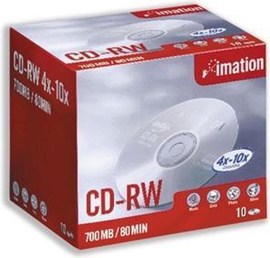Imation CD-RW 80min/700 MB 10 stuks in jewelcase | bol