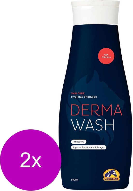 Cavalor Derma Wash Shampoo - Paardenvachtverzorging - 2 x 500 ml | bol.com