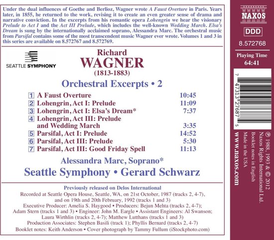 Alessandra Marc, Seattle Symphony, Gerard Schwarz - Wagner: Orchestral ...
