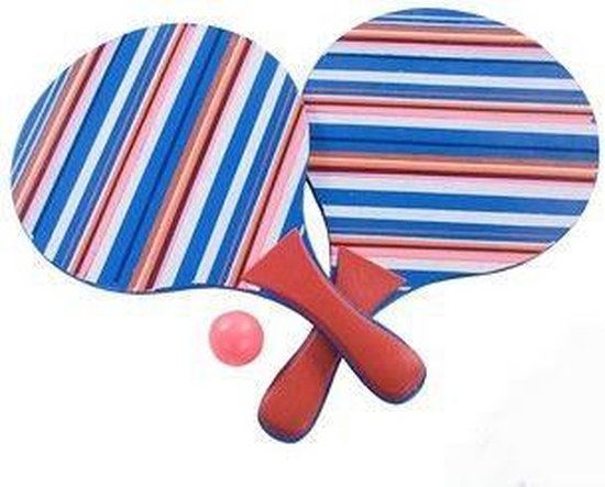 Strand tennisset paars gestreept | bol.com