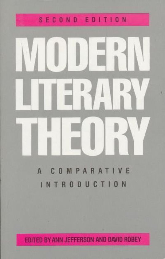 Modern literary theory. A comparative introduction, Ann Jefferson ...