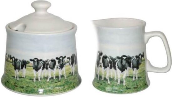 Wiebe van der Zee - Set - Suikerpot en Melkkan 'Koe in Waterland' | bol