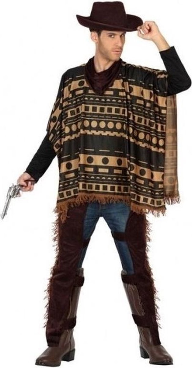 Costume de cowboy avec poncho pour homme - Costumes de carnaval - XL ...