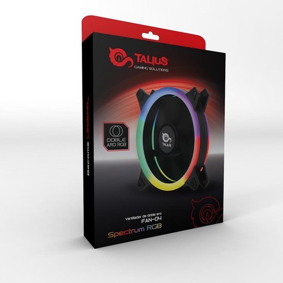 TALIUS Siroko Spectrum RGB Computer behuizing Ventilator 12 cm Zwart | bol