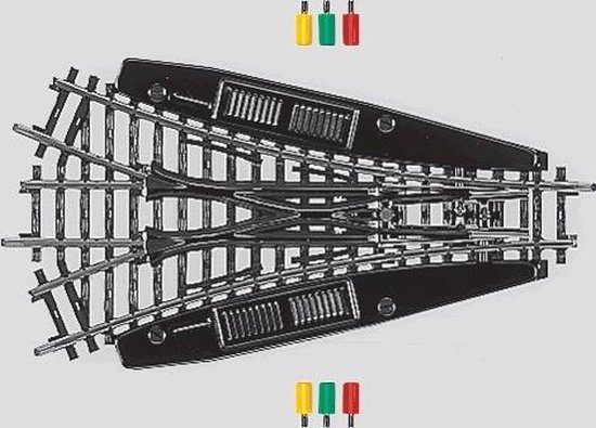 H0 Märklin K-rails (zonder ballastbed) 2270 Driewegwissel, Symmetrisch 168.9 mm 1 stuk(s) | bol
