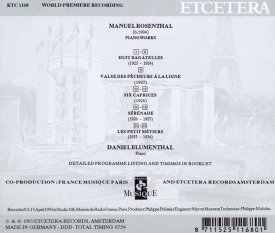 Daniel Blumenthal - Piano Works (CD), Stephane Lemelin | Muziek | bol