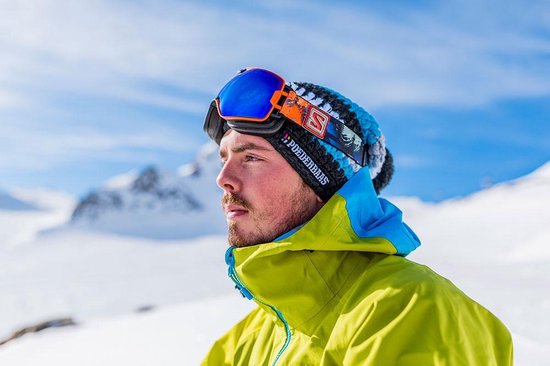 Lange gehaakte muts grijs/groen/blauw - LB15864 | bol