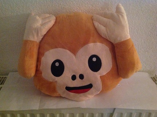 Emoji - Emoticon -Knuffel -kussen- Aap "horen" | bol.com