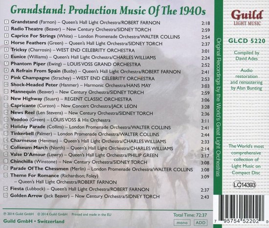 Production Music Of The 1940S, various artists | Muziek | bol