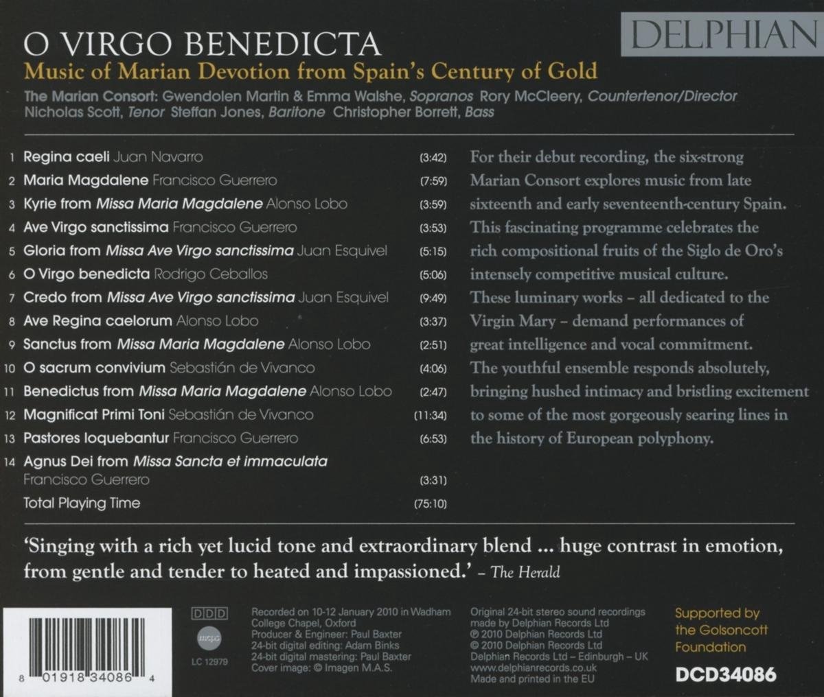 O Virgo Benedicta, Rory McCleery | CD (album) | Muziek | bol.com