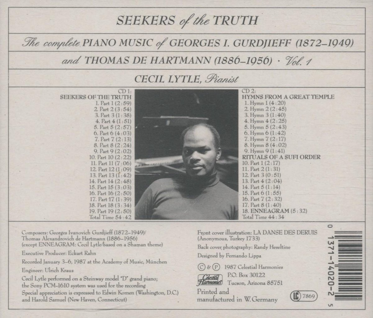 Gurdjieff/Hartmann - Vol 1 - Seekers of the Truth, Cecil Lytle | CD ...