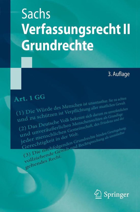 Springer-Lehrbuch - Verfassungsrecht II - Grundrechte (ebook), Michael ...