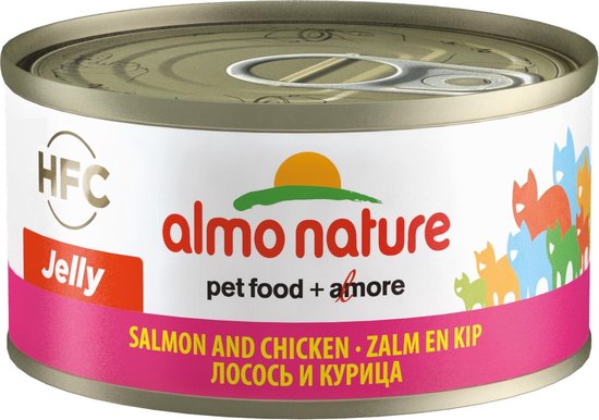 Almo Nature Kat HFC Natvoer - Jelly - Zalm en Kip 24 x 70g | bol
