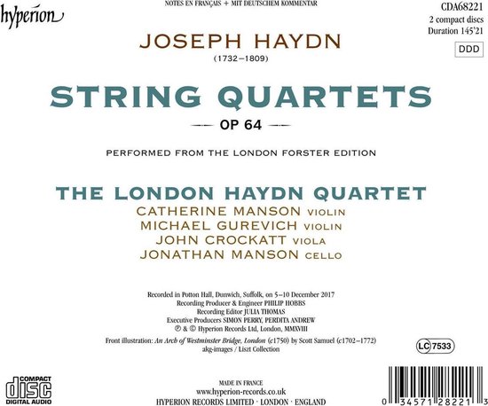 Haydn: String Quartets Op. 64, London Haydn Quartet | CD (album) | Muziek | bol
