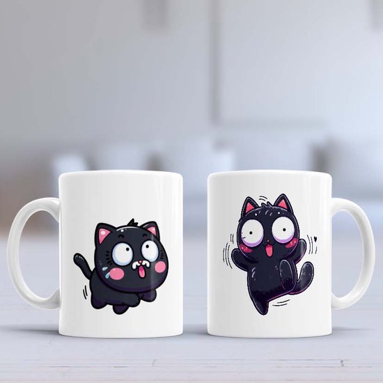 Mok Jack & Jill - Cats - Gift - Cadeau - CatLovers - Meow - KittyLove - Katten -... | bol