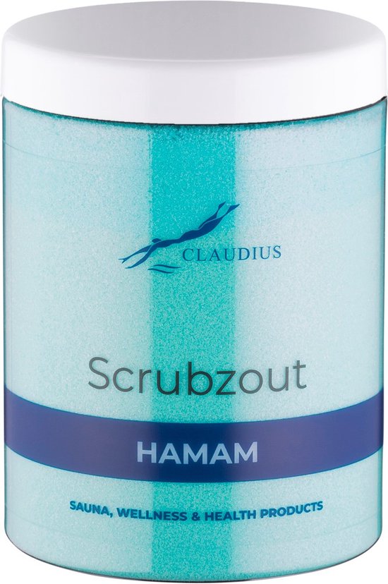 Scrubzout Hamam in handige pot - 1250 gram - met witte deksel ...