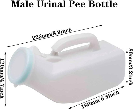 Urinaal mannen - Met deksel - Urinefles - Plasfles - 1200ml - Must Have ...