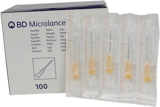 BD Microlance injectienaalden 25G oranje 0,5x25mm (300400)- 5 x 100 ...