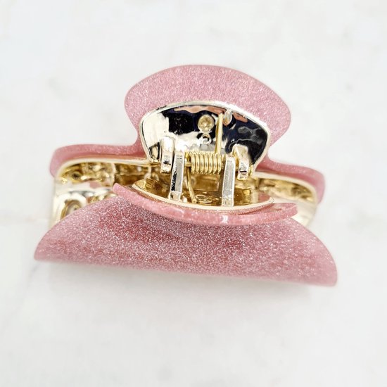 Dames haarklep groot- Roze, Glitter- Sierklem voor vrouwen meisjes ...