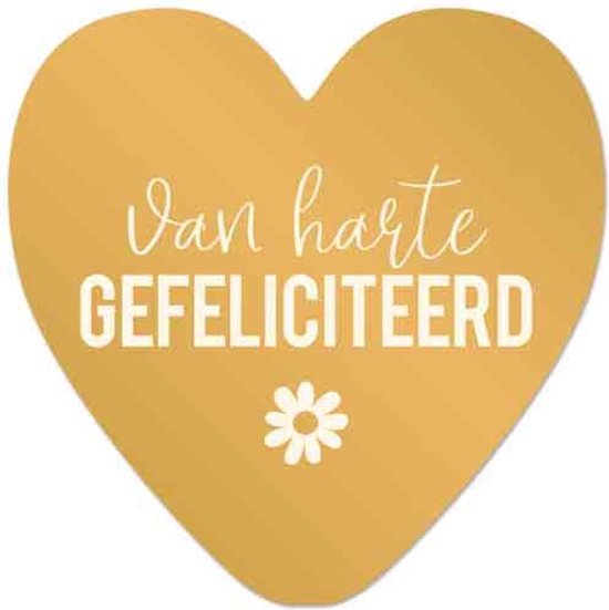 Wenskaart - van harte gefeliciteerd - hart van goud - felicitatie - lief - wenskaart... | bol