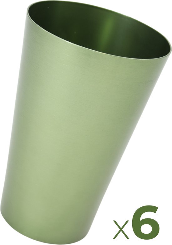 Groene aluminium stapelbare bekers (6 stuks!) - Groen - Stapelbare ...