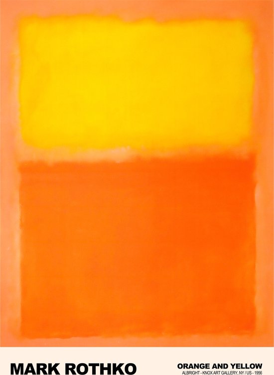 Mark Rothko Orange and Yellow Poster - 21x30 cm | bol