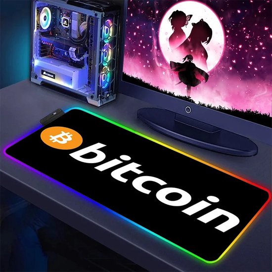 Rakmishop - Bureau Onderlegger - Bitcoin - Bureau mat - Bureau pad ...