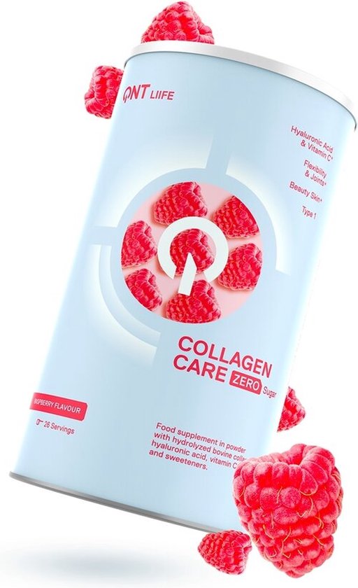 QNT Care - Collagen (zero sugar) - 390 gram - Raspberry flavour | bol