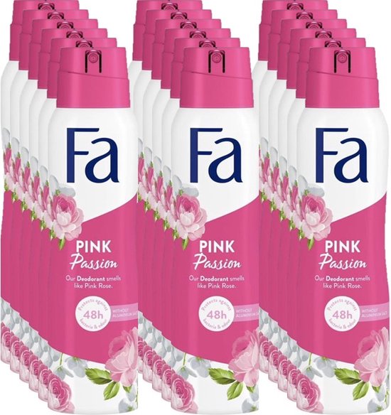 FA Deo Spray - Pink Passion - Voordeelverpakking 18 x 150 ml | bol