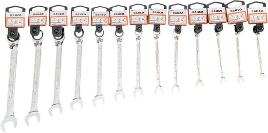 Bahco Steek-/ringratelsleutel Set - 13 stuks - van 6mm tot 18mm | bol
