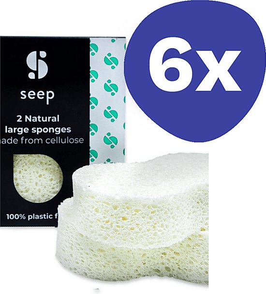 Seep Composteerbare Allround Spons Large - (6x 2 stuks) | bol