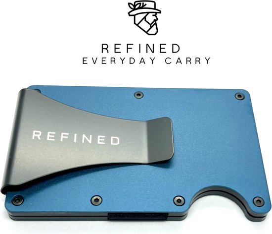 Refined Wallet Aluminium Card Wallet RFID Blauw | bol