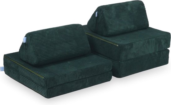Mini Modulaire bank - Speelsofa- Rib velvet - Emerald Comfort ...