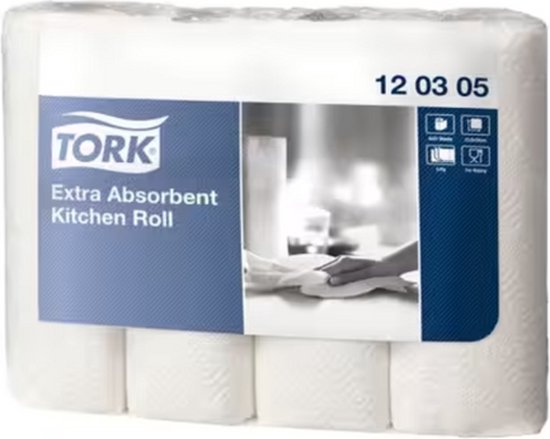 Tork keukenrol wit (120269)- 4 x 24 rollen voordeelverpakking | bol